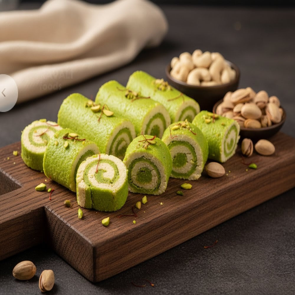 Cashew Pista Rolls – peravali foods